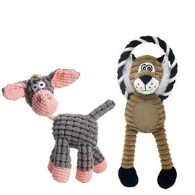 Pet Dog Rope Chew interactive Toys 2 Piece Set - Donkey / Lion | Shop ...