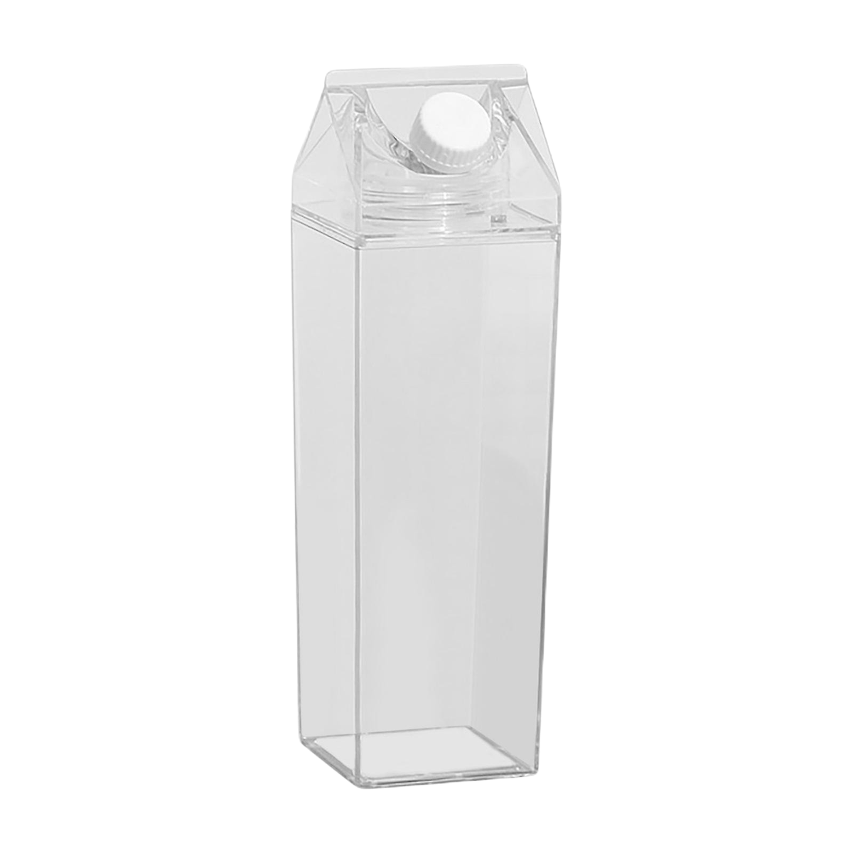 Clear Milk Water Bottle 1 Litre Transparent Plastic Reusable