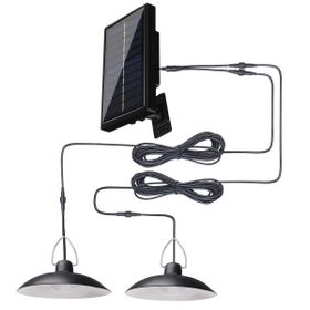 Double LED Solar lights Indoor and outdoor with Panel and remote | Shop ...