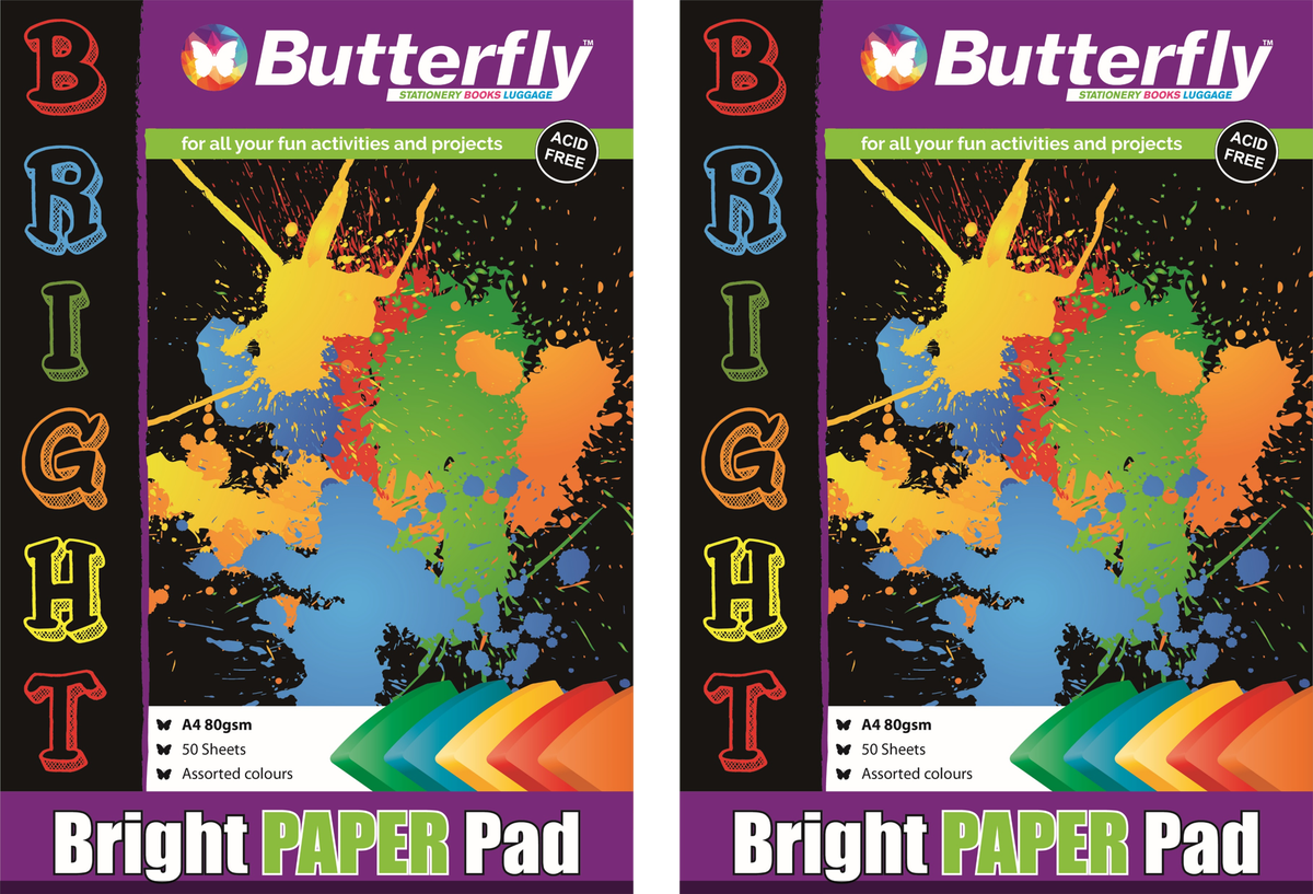 Paper Pads - A4 80Gsm 50 Sheets - Bright (Assorted) X2 | Shop Today ...