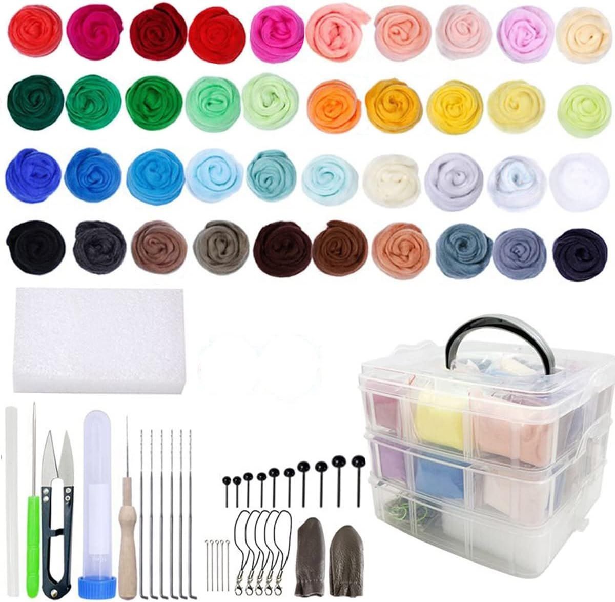 Needle Felting Kit with Storage Box - 40 Colours | Shop Today. Get it ...