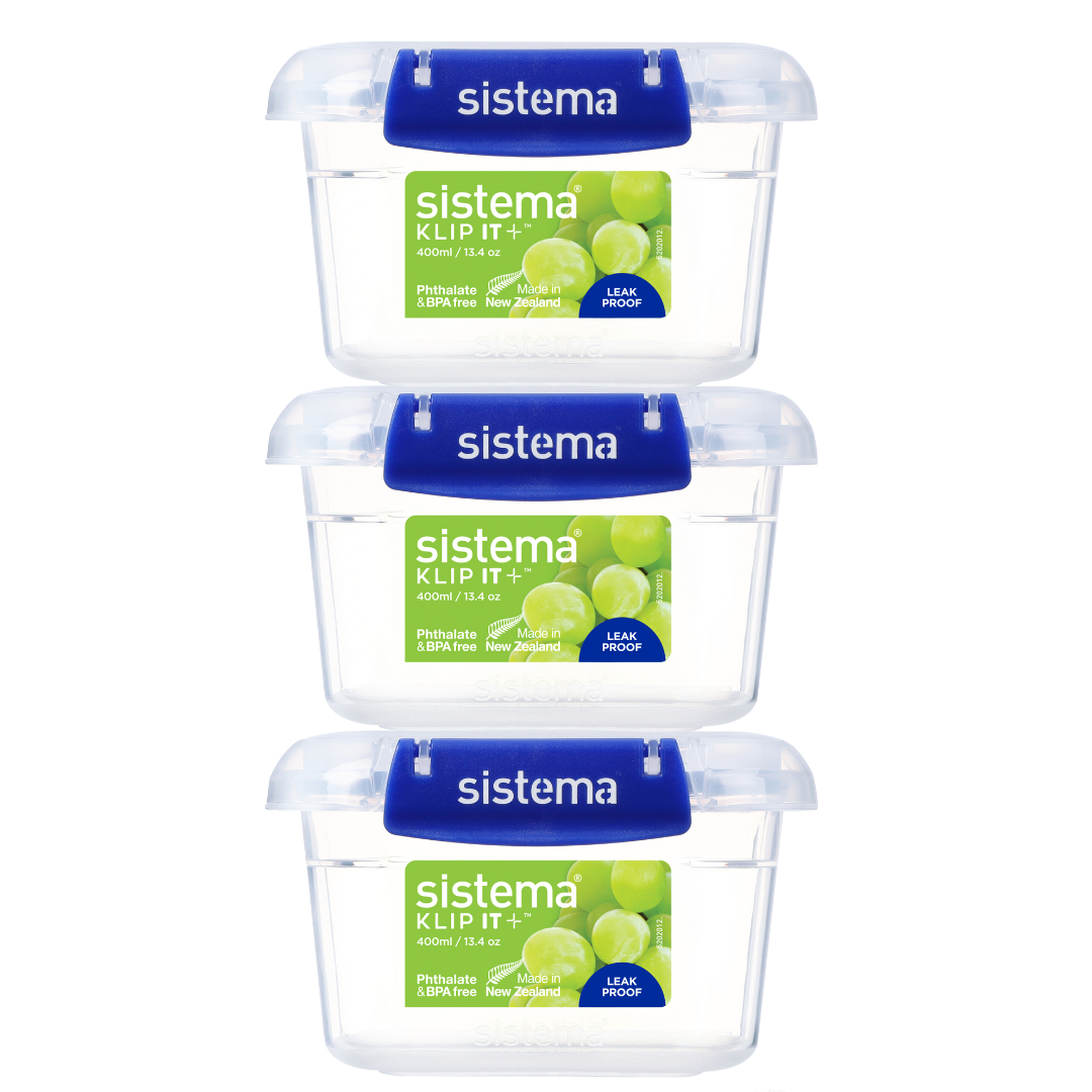 Sistema 400ml Rectangle Klip It Plus - 3 Pack | Shop Today. Get it Tomorrow! | takealot.com