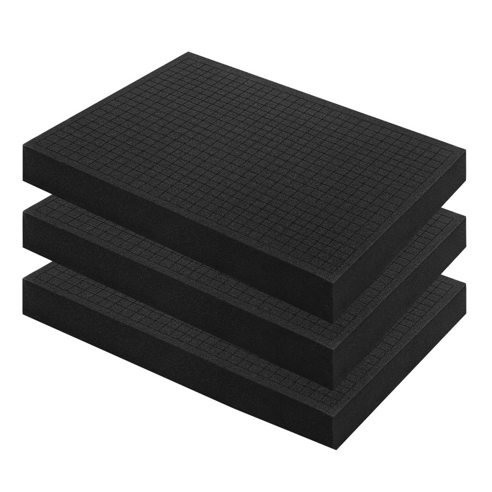 Craft Pre-Cut Customizable Polyurethane Square Grid Foam Set Of 3 -40cm ...