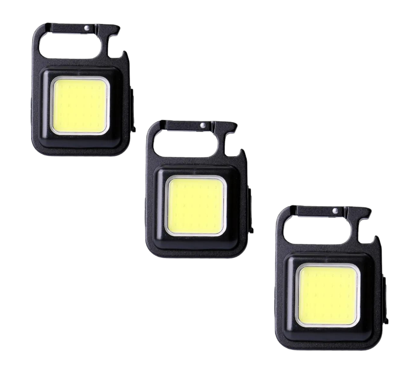800 Lumens Type C 4 Modes Black Car LED Keychain Light - Pack Of 3 ...