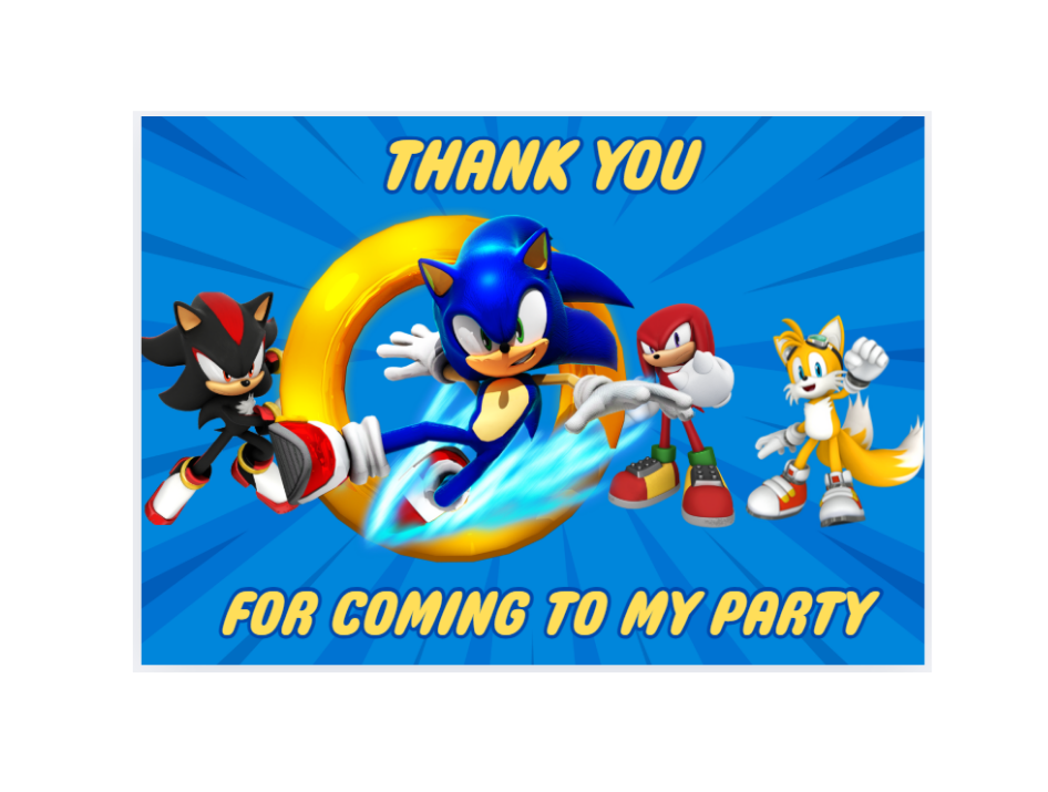 Sonic Birthday Stickers - Pack of 30 Vinyl Stickers - Party Box ...