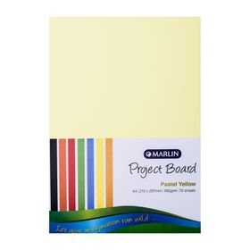Marlin - 10 A4 Project Boards 160gsm - Pastel Yellow (Pack Of 10 ...