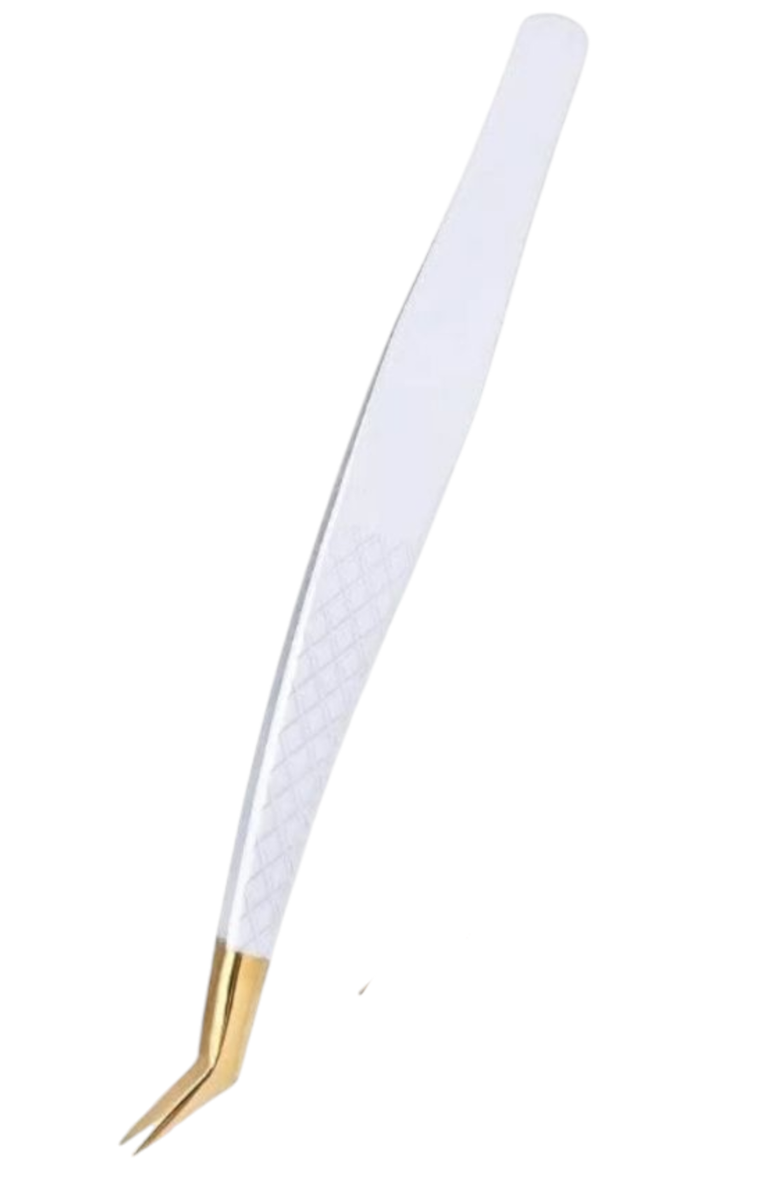 45 Degrees Angle Curved Tweezers for Volume Eyelashes | Shop Today. Get ...
