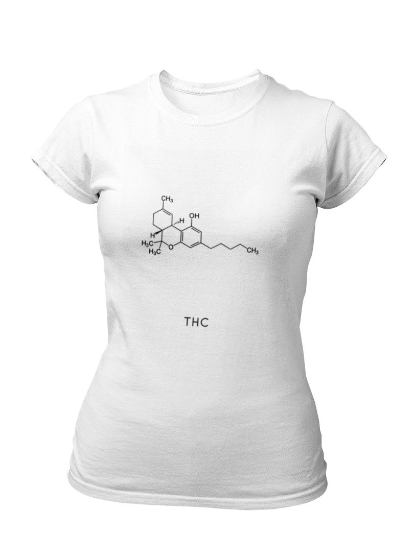 PepperSt Ladies White T-Shirt - THC Chemical Formula | Shop Today. Get ...
