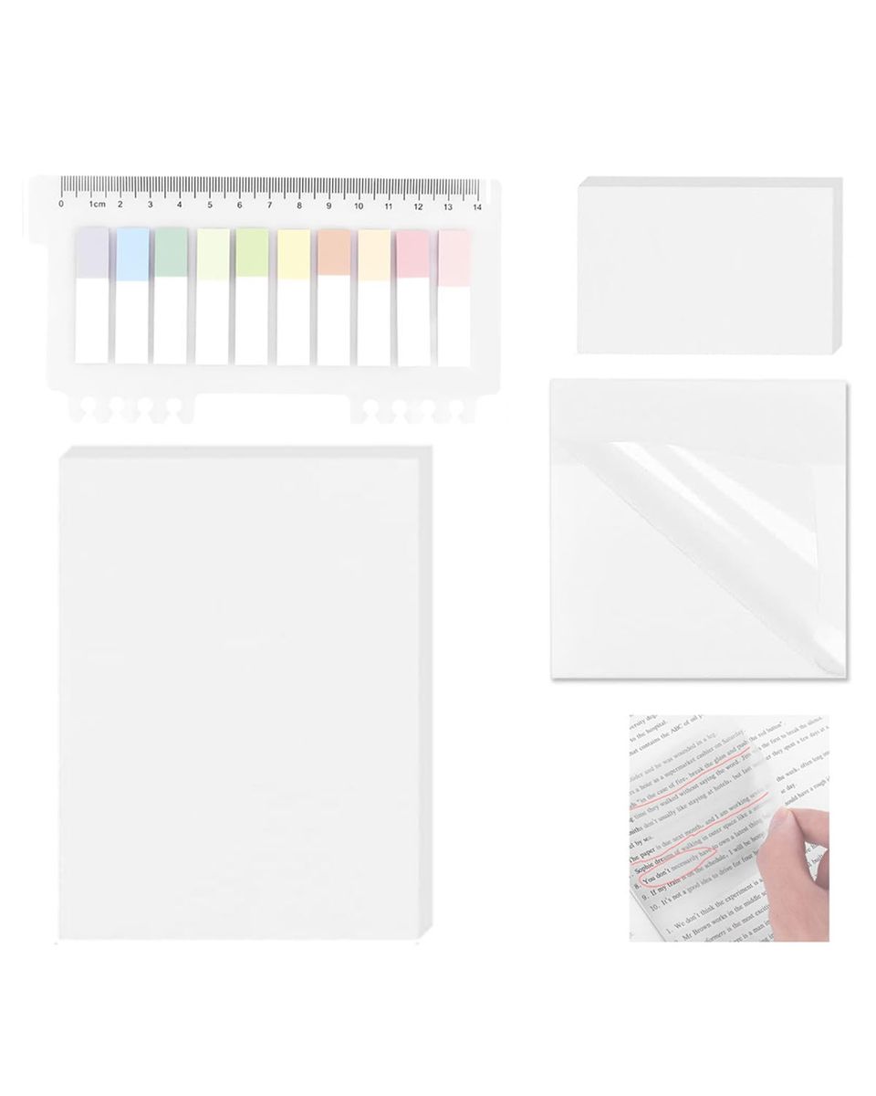 Transparent Sticky Notes with Translucent Page Markers Sticky Index ...