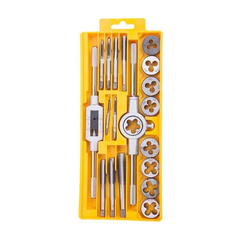 12-Pcs Tap And Die Set Metric Wrench Cut Hand Threading Tool EP-30597 ...