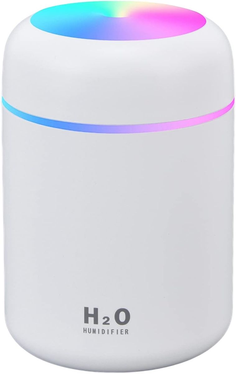 Light Up LED Humidifier With Dual Spray Modes - White & Lilac | Shop ...