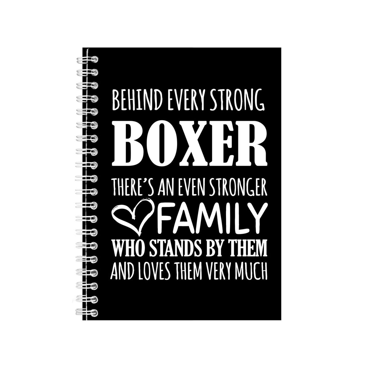 Boxer Wire Bound Notebook Boxing Gift Idea Writing Books Notepad 018 ...