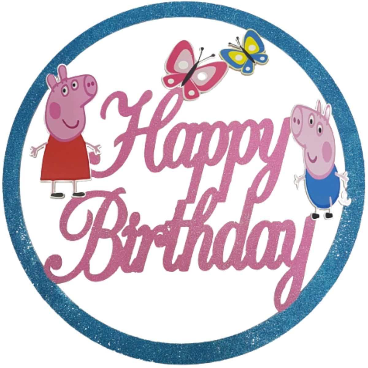 Peppa Pig Glitter Round Wooden Sign 74cm | Shop Today. Get it Tomorrow ...