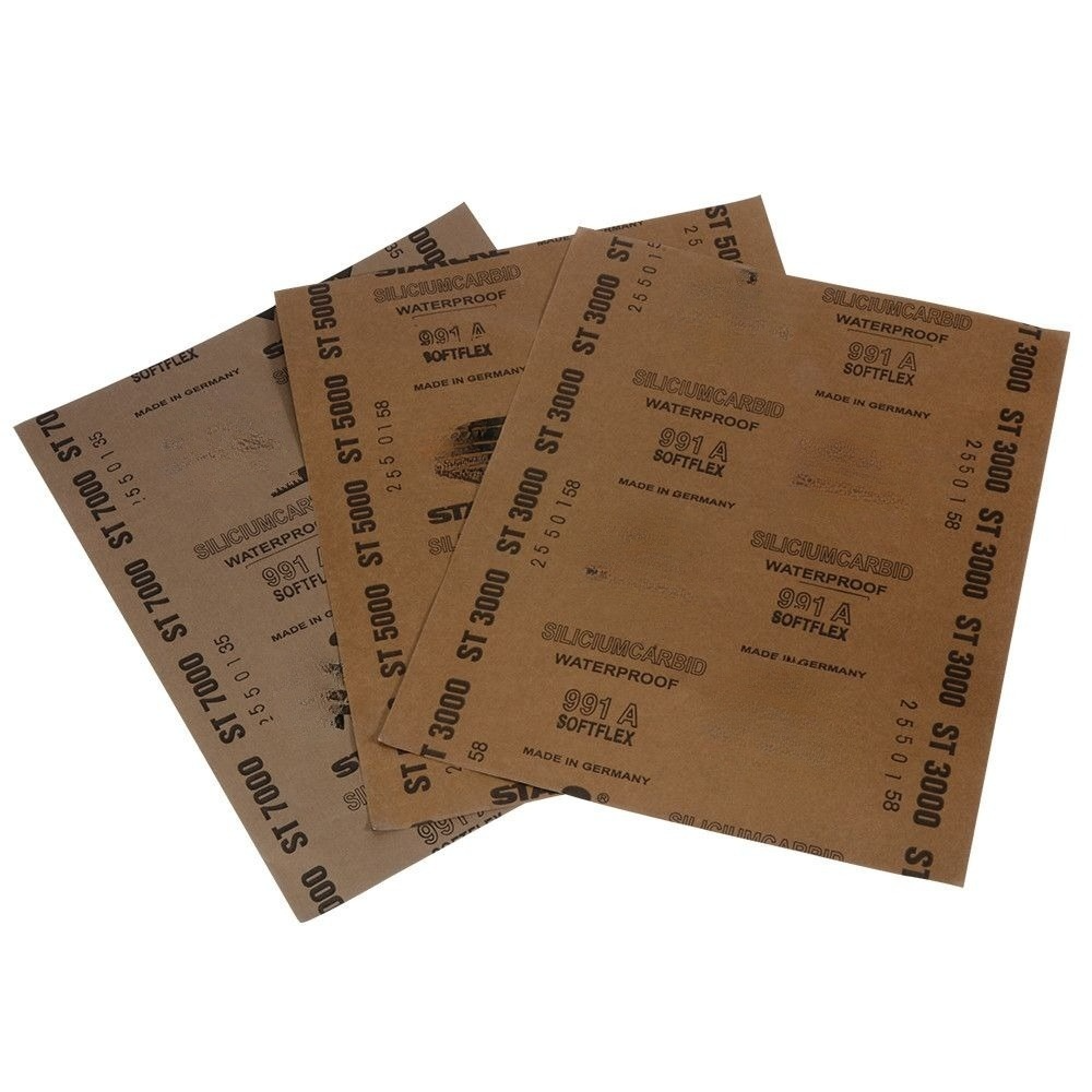 3 Sheets Grit 3000 5000 7000 Wet And Dry Sandpaper Polish Abrasive ...