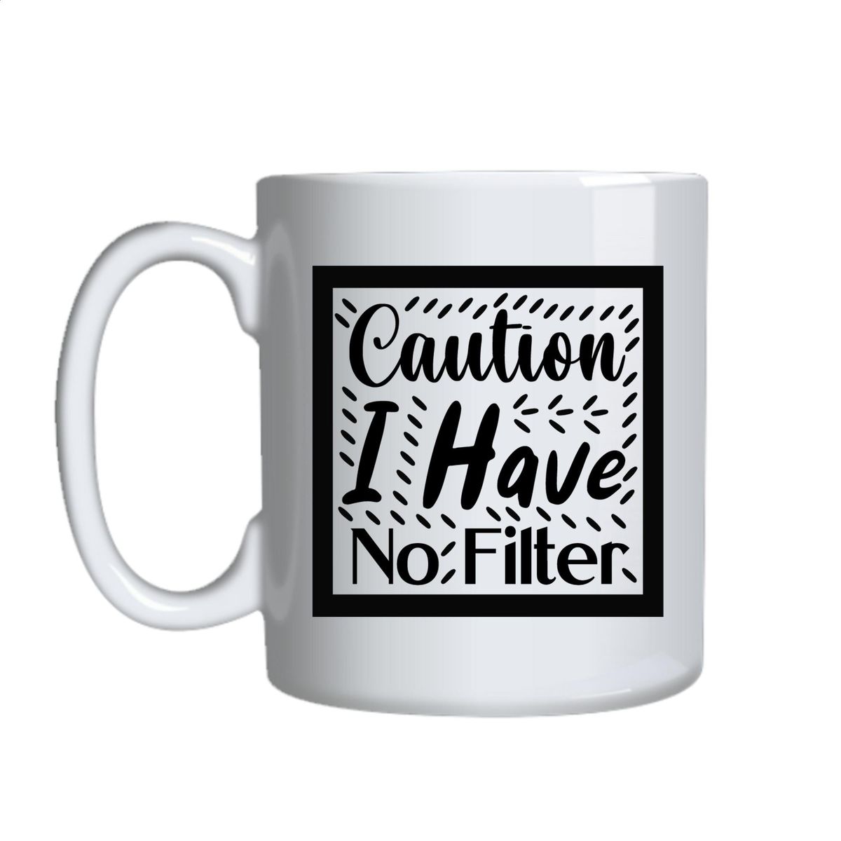No filter Coffee Mugs for Him Her with Words Graphic Cups Design ...