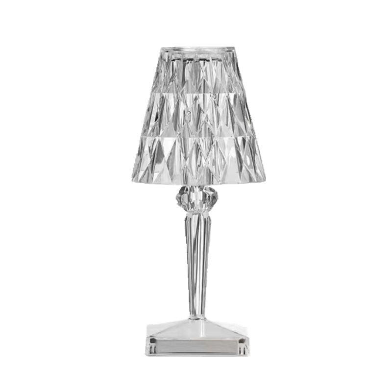 RGB Colour Changing Crystal Table Lamp Touch -USB Charging LED Night ...
