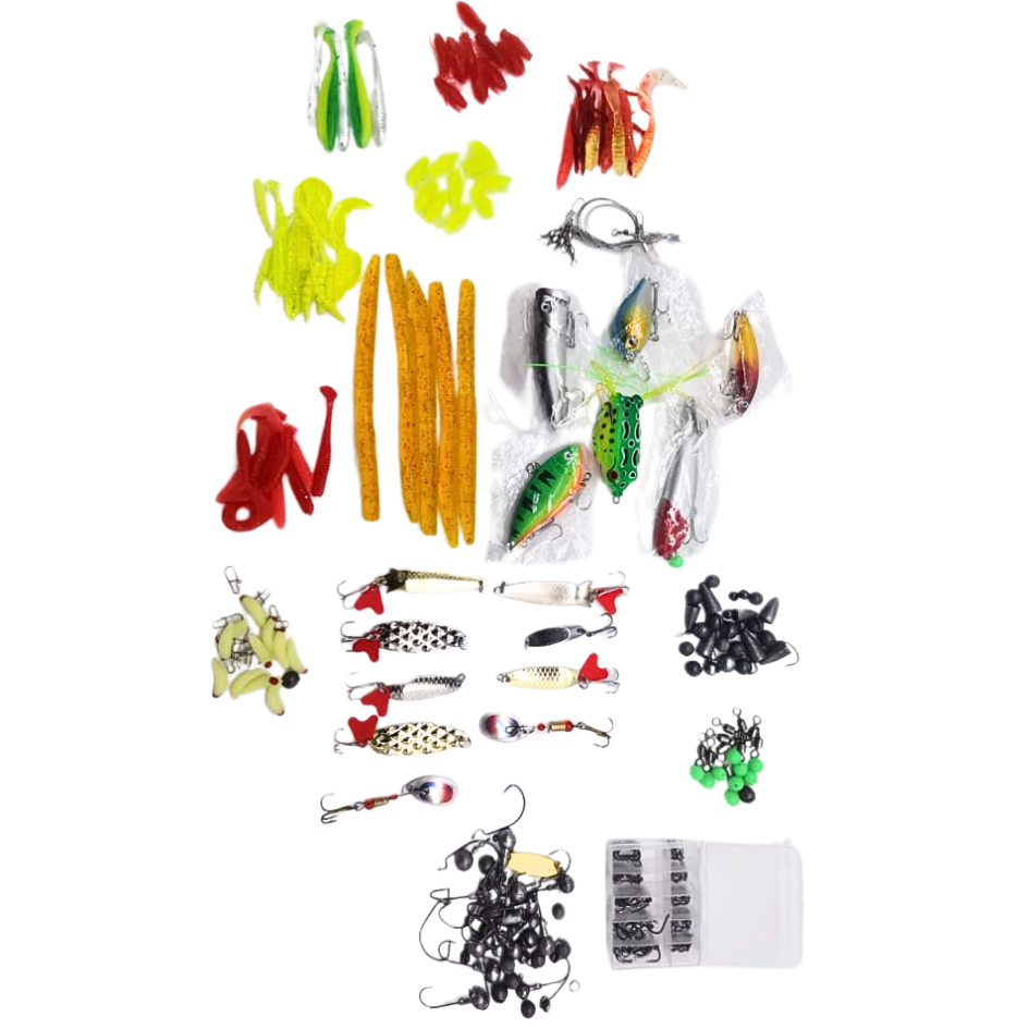 ARFAST - 302 Piece Fishing Lures Baits with Double-Layer Tackle Box ...