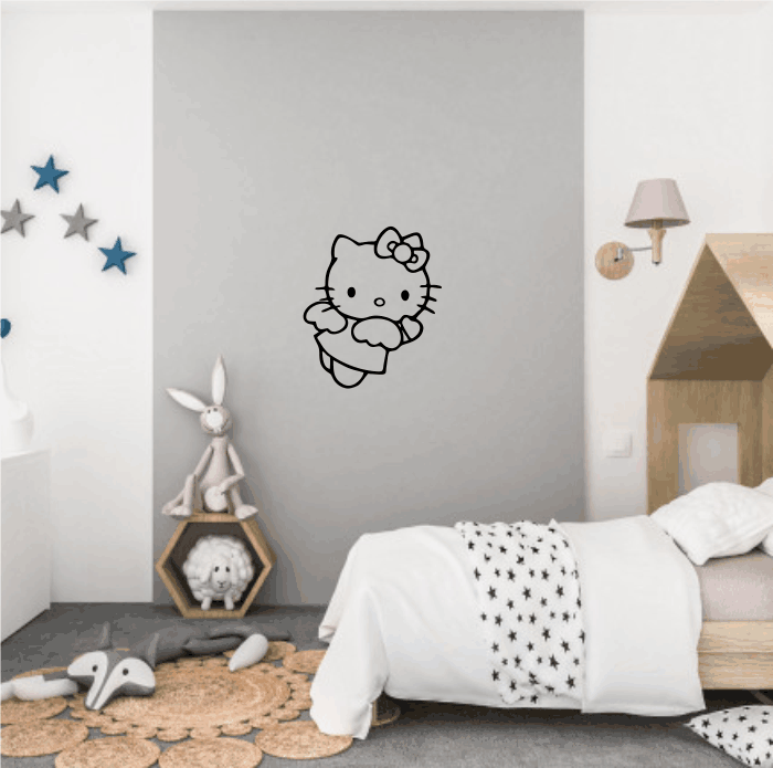 Bedight vinyl wall art hello kitty Angel | Shop Today. Get it Tomorrow ...