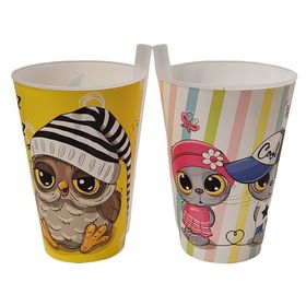 Plastic Sip Cups Set With Connected Straws For Toddlers - 2 Pack | Shop ...