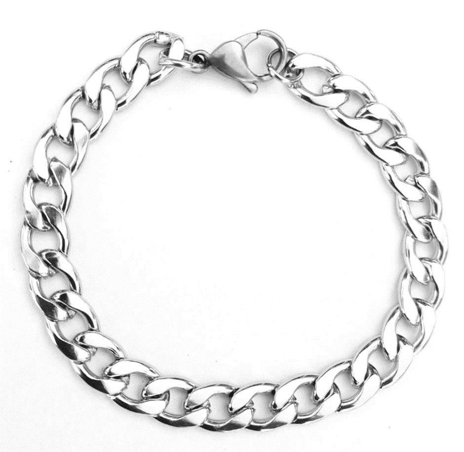 Thick Bulky Cuban Curb Mens Bracelet - 10mm Wide | Shop Today. Get it ...