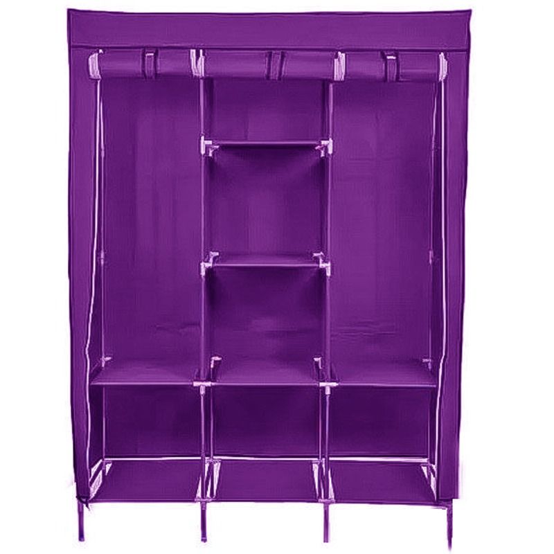 Wardrobe Storage Rack/Organizer With Cover-Purple | Shop Today. Get it ...
