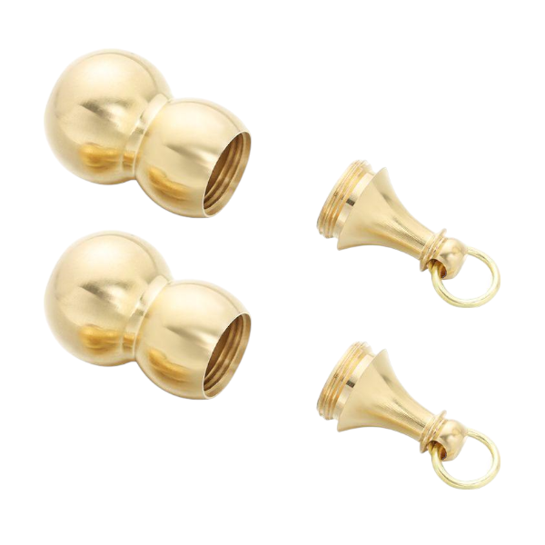 2Pcs Waterproof Brass Hollow Pendant Container For Medicine - Gold ...