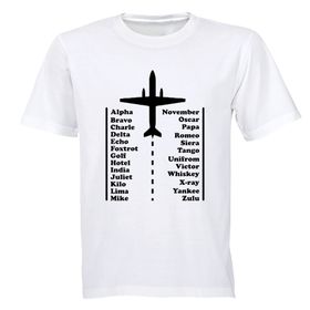 Pilot Alphabet Code - Adults - T-Shirt | Shop Today. Get it Tomorrow ...