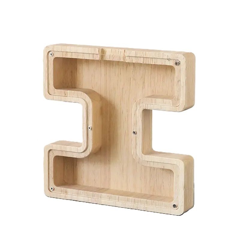 Alphabet Natural Wood Decor Money Coin Box Piggy Bank I Made in SA ...