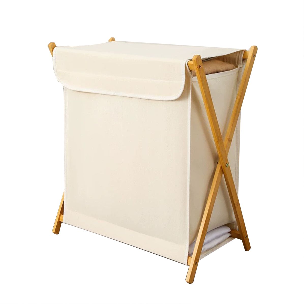 Bamboo Laundry X-frame Frame Foldable Laundry for Bathroom Laundry Room ...
