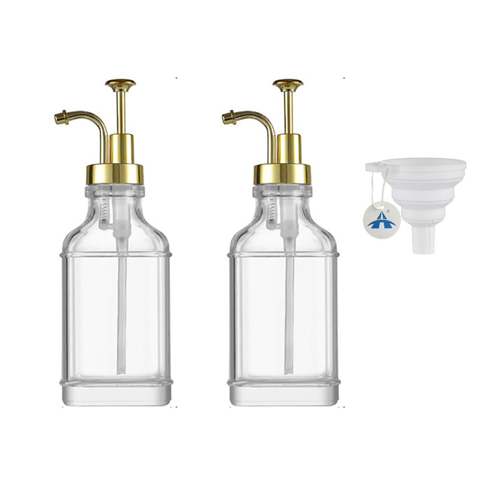 ALANES 2 Pack Glass Syrup Pump Dispenser Set for Coffee Bar Syrups ...