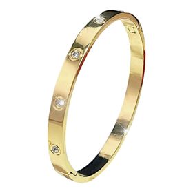 Stainless steel Hidden Folding Clasp Bracelet - Gold | Shop Today. Get ...