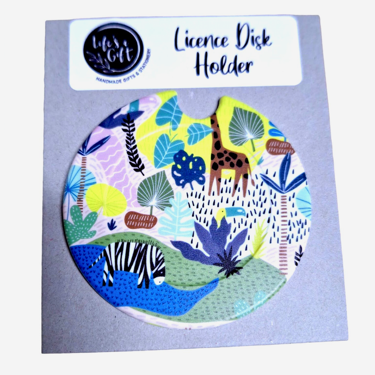 Licence Disk Holder - Zebra, Giraffe & Leaves | Shop Today. Get it ...