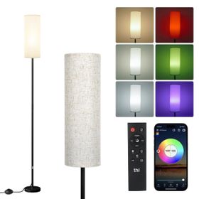 thl LED Floor Lamp - Remote Control, Stepless Dimming, 9W Bulb Included ...