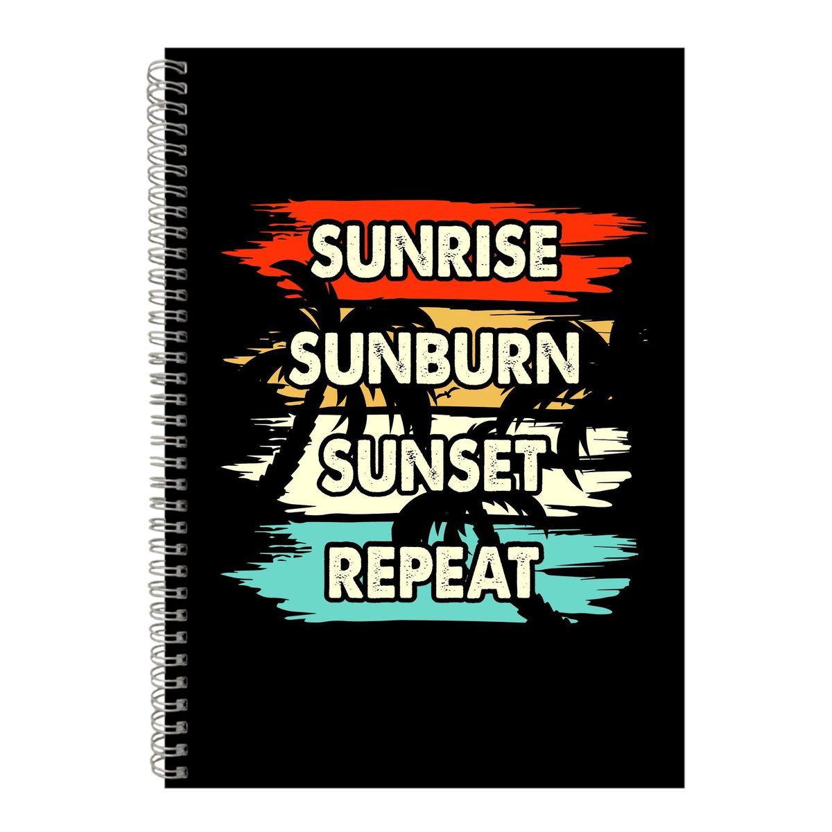 Sunburn A4 Notebook Spiral and Lined Surfing Graphic Notepad Present ...