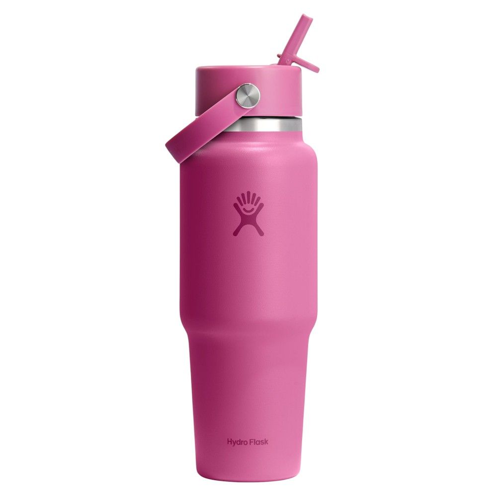 Hydro Flask Wide Mouth Travel Bottle with Flex Straw Cap 32oz/946ml ...