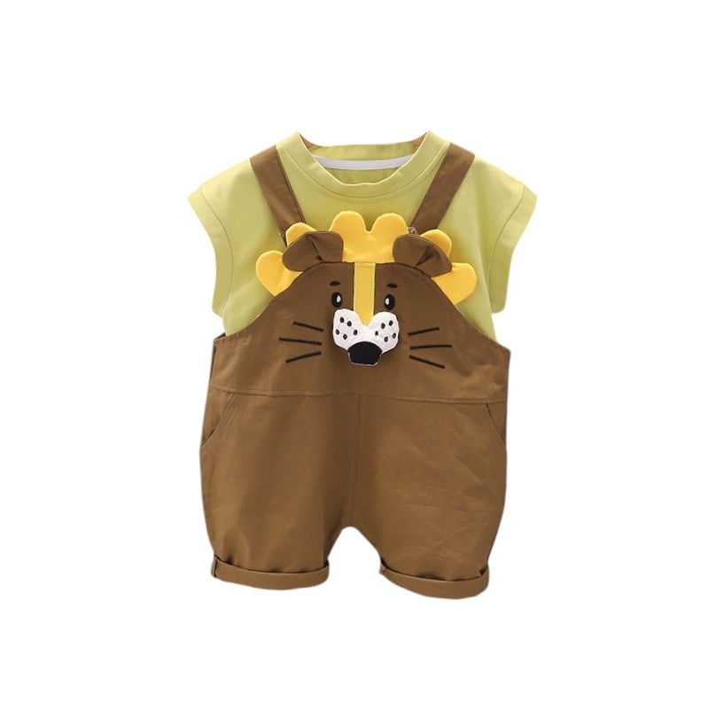 Little Roar T-shirt and Dungaree Set for Boys | Shop Today. Get it ...