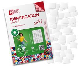 Redfern Identification 45up A4 Self-Adhesive Label Pack (With Clear ...