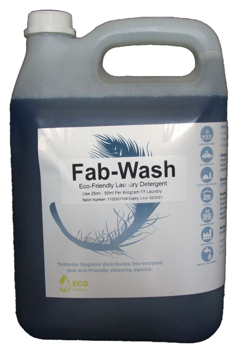 Yemvelo Hygiene - Fab-Wash auto & hand washing liquid (laundry) - 5lt ...