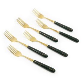Black And Gold Fork Set - TK-BF126 - 6 Piece | Shop Today. Get it ...