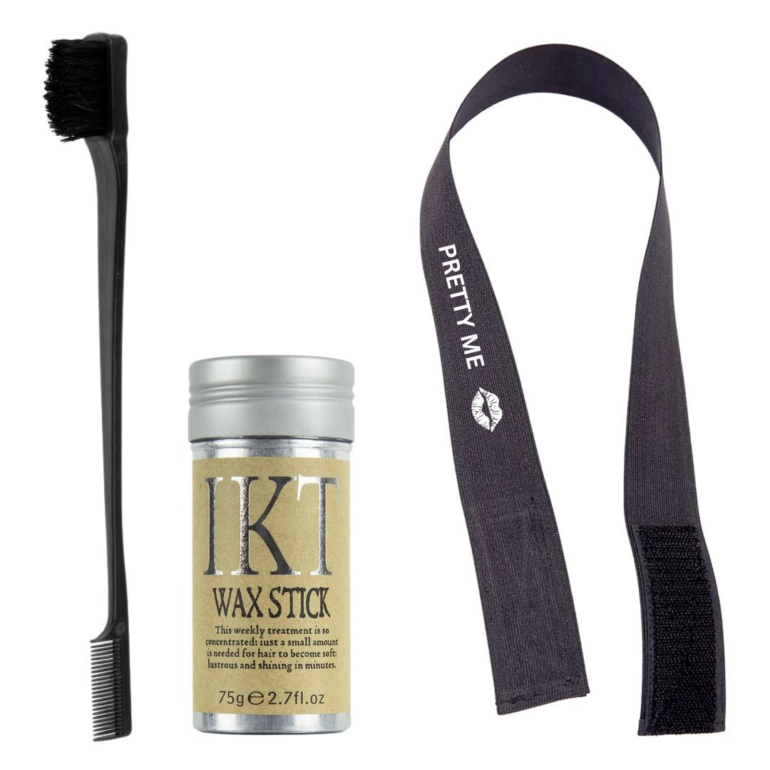 PRETTY ME Elastic Wig Band, 2-in-1 Edge Control Brush, Wax Stick | Shop ...