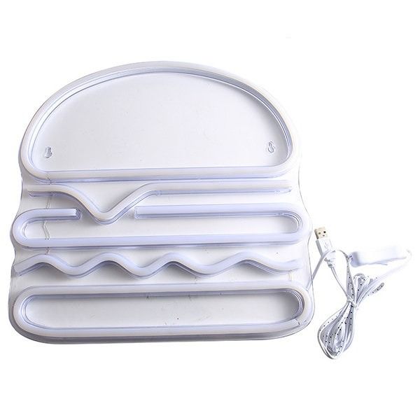 USB Powered Hamburger Neon Lamp With Back Plate + ON Off Switch- SD ...