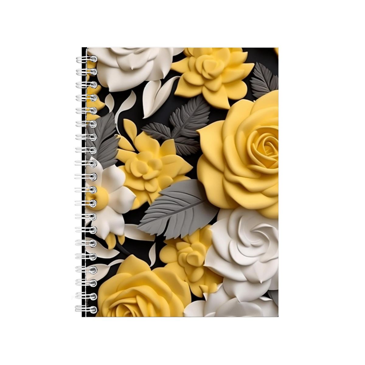 3D Clay White And Yellow Roses Notebook Gift Idea Notepad Pad 103 | Shop Today. Get it Tomorrow ...