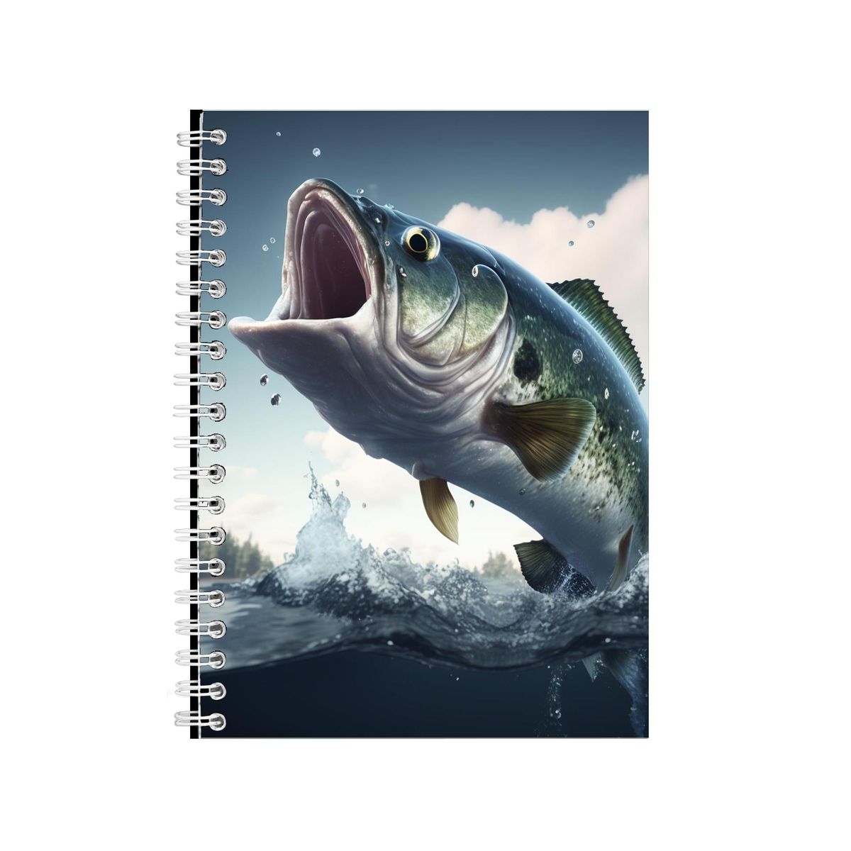 Bass Fish Jumping Out Notebook Animal Gift Idea Notepad Pad 78 | Shop ...