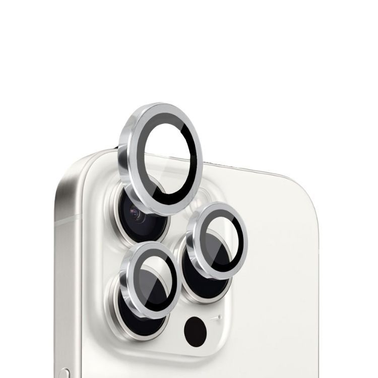 Metal Ring Camera Lens Tempered Glass Lens Protector for iPhone 16 Pro ...