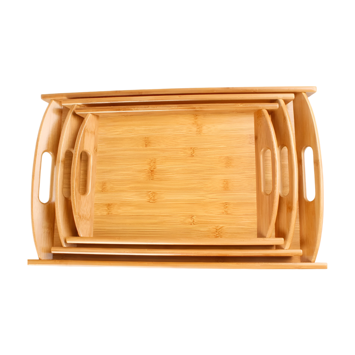 3 Piece Bamboo Rectangular Tea Serving Tray | Shop Today. Get it ...