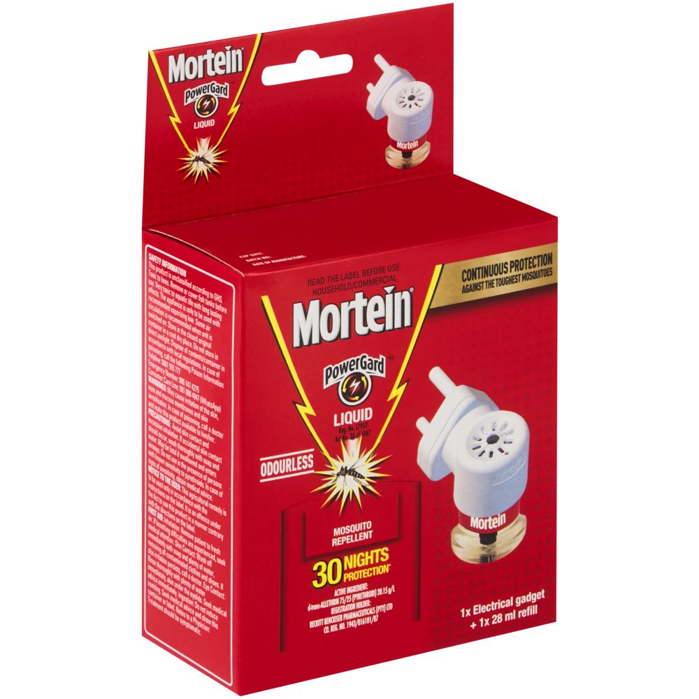 Mortein 28ml, Mosquito Repellent, 30 Night Liquid Plug In Device ...