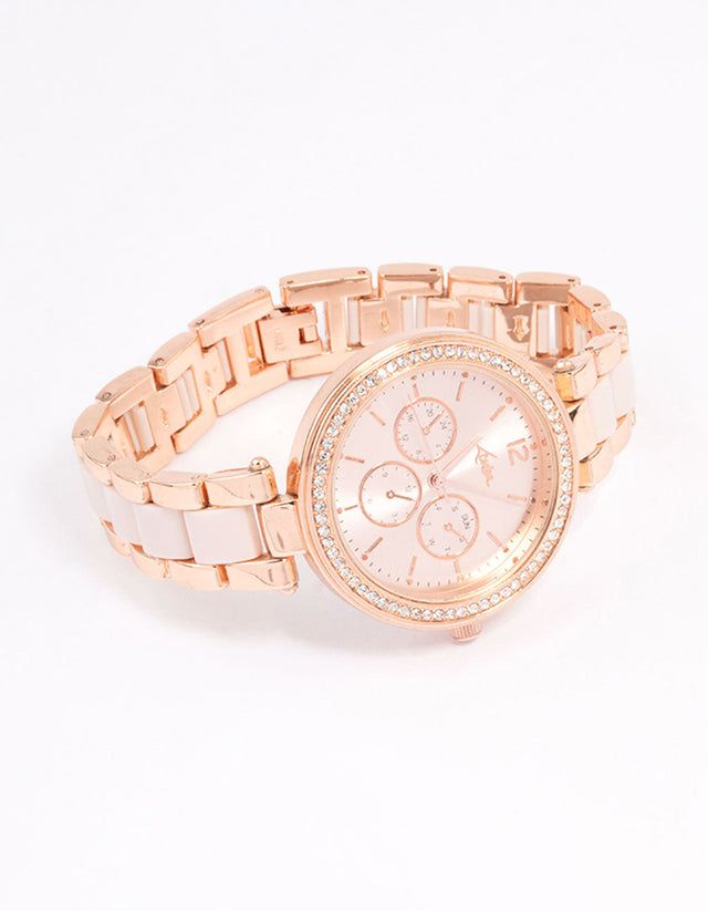 Rose Gold Coloured Two-Toned Oyster Watch | Shop Today. Get it Tomorrow ...