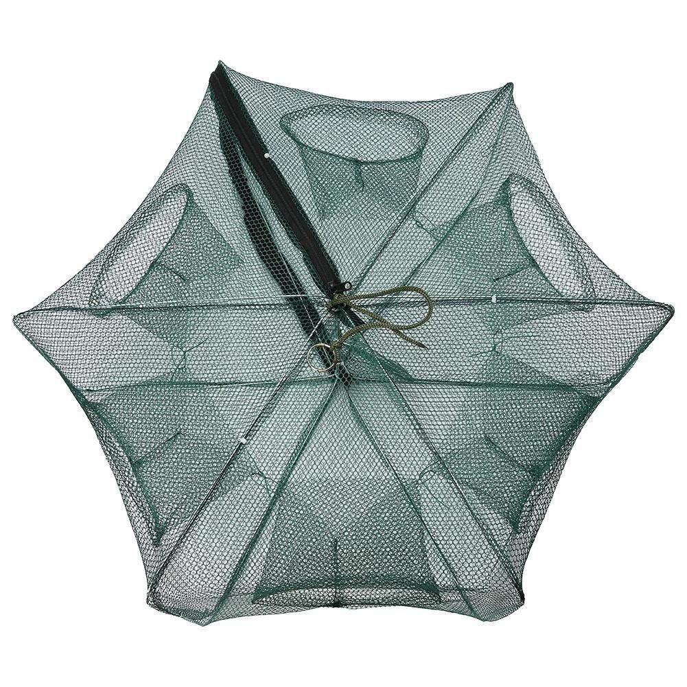 6-Hole Fishing Net and Cage Folding Shrimp Catcher for Multi Mouth ...