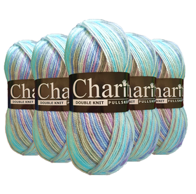 Elle Wool - Charity Double Knit Yarn (5 x 100g pack) - Purple Rain ...