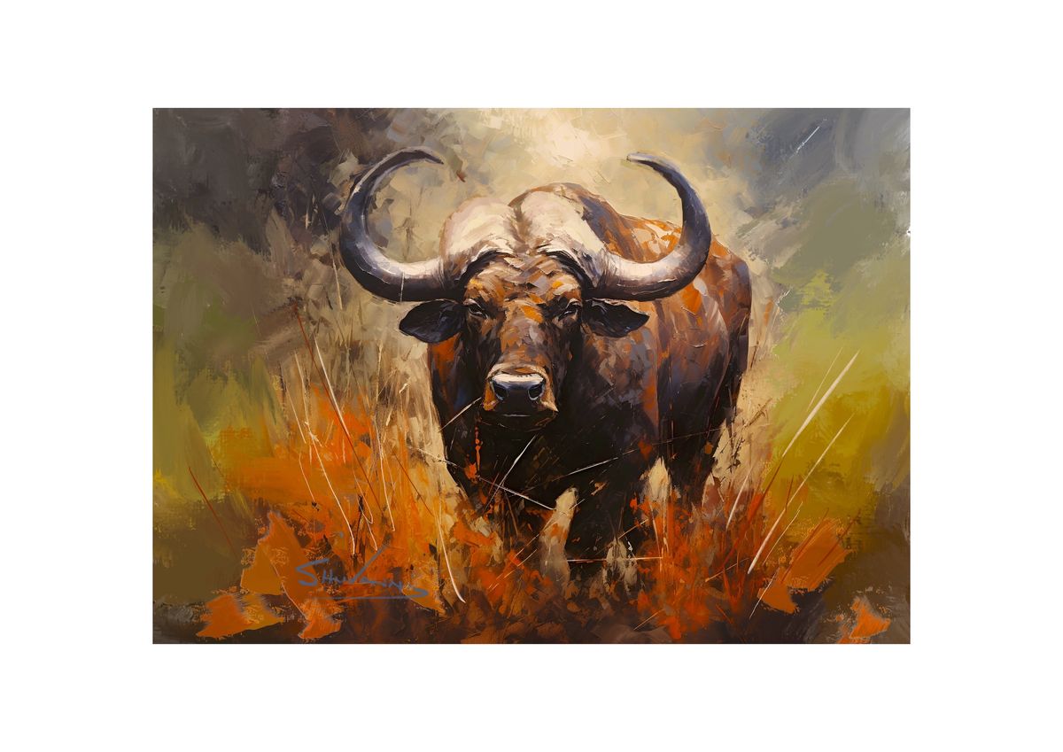 Big 5 Art - Framed Canvas Prints - Wall Art African Buffalo | Shop ...